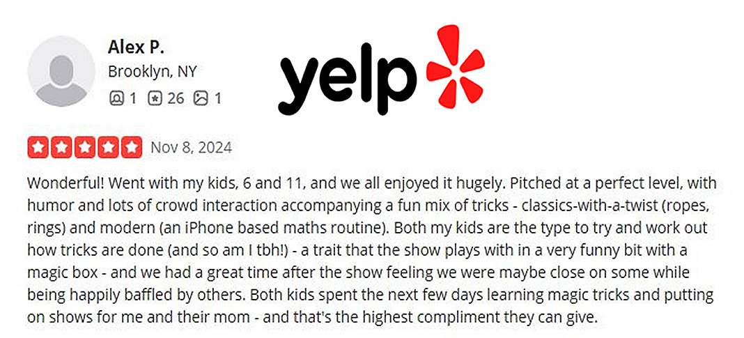 NYC Family Magic Show | Broadway Magic Hour | New York City Magician